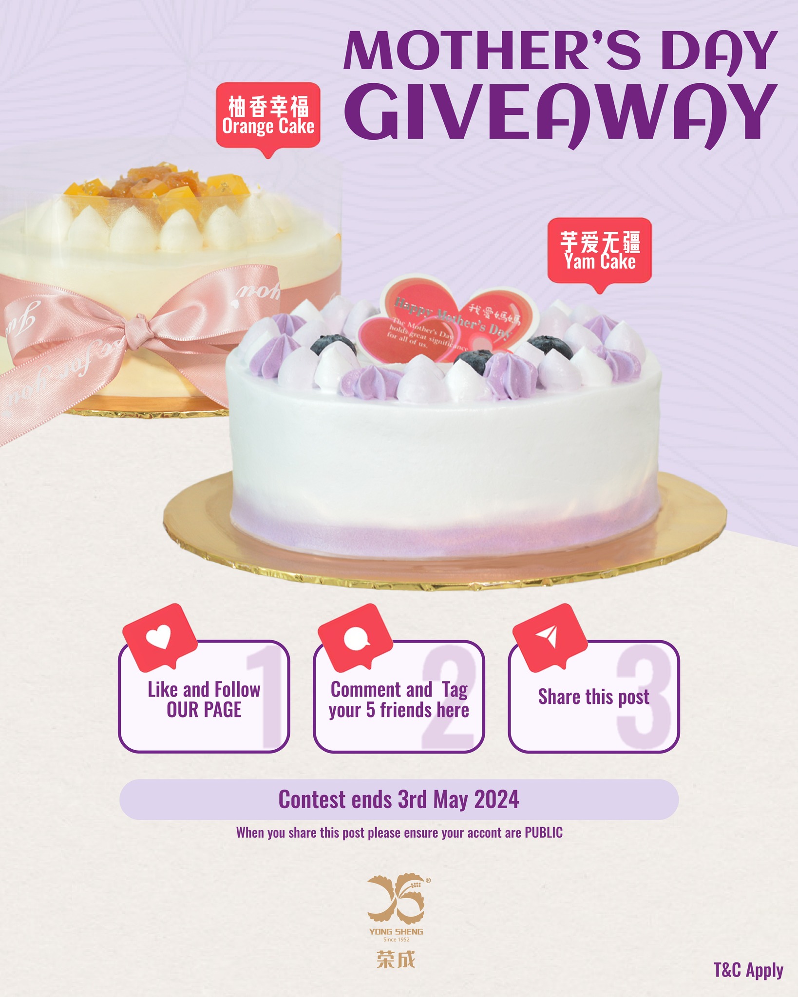 Win Yong Sheng Mother’s Day Cake – getFreebies.my