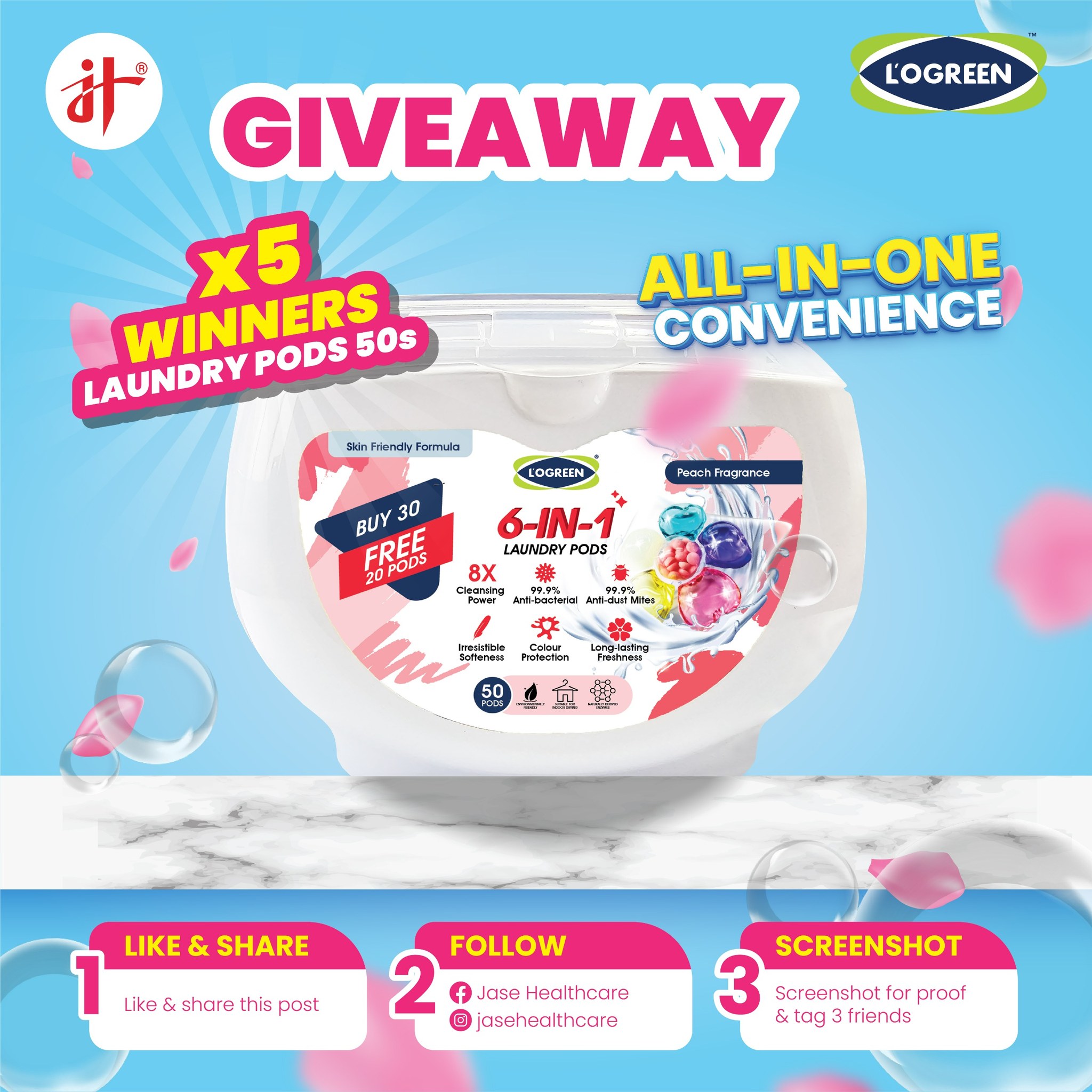 Win LoGreen 6-in-1 Laundry Pods Now – getFreebies.my
